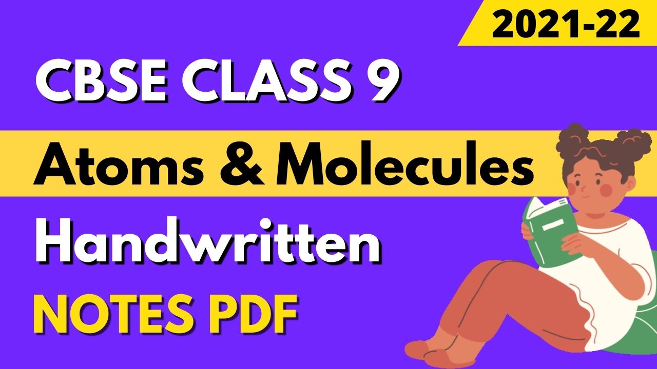 Atoms and Molecules Class 9 Handwritten Notes PDF | Atoms and Molecules ...