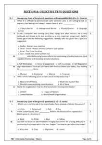 Class 10 IT Sample Paper 2023-24 code 402 PDF | IT 402 Class 10 Sample ...