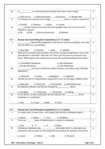 Class 10 IT Sample Paper 2023-24 code 402 PDF | IT 402 Class 10 Sample ...